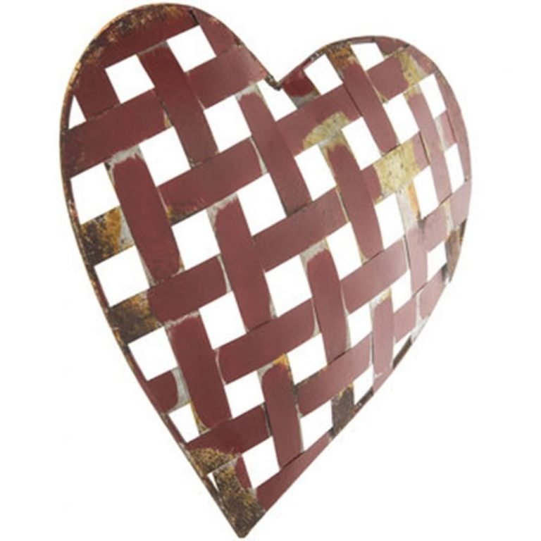 Rustic Red Galvanized Heart - Crafty Crocodile