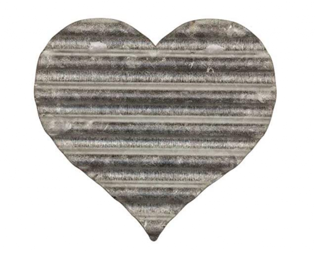 Small Corrugated Galvanized Metal Heart Wall Decor - Crafty Crocodile