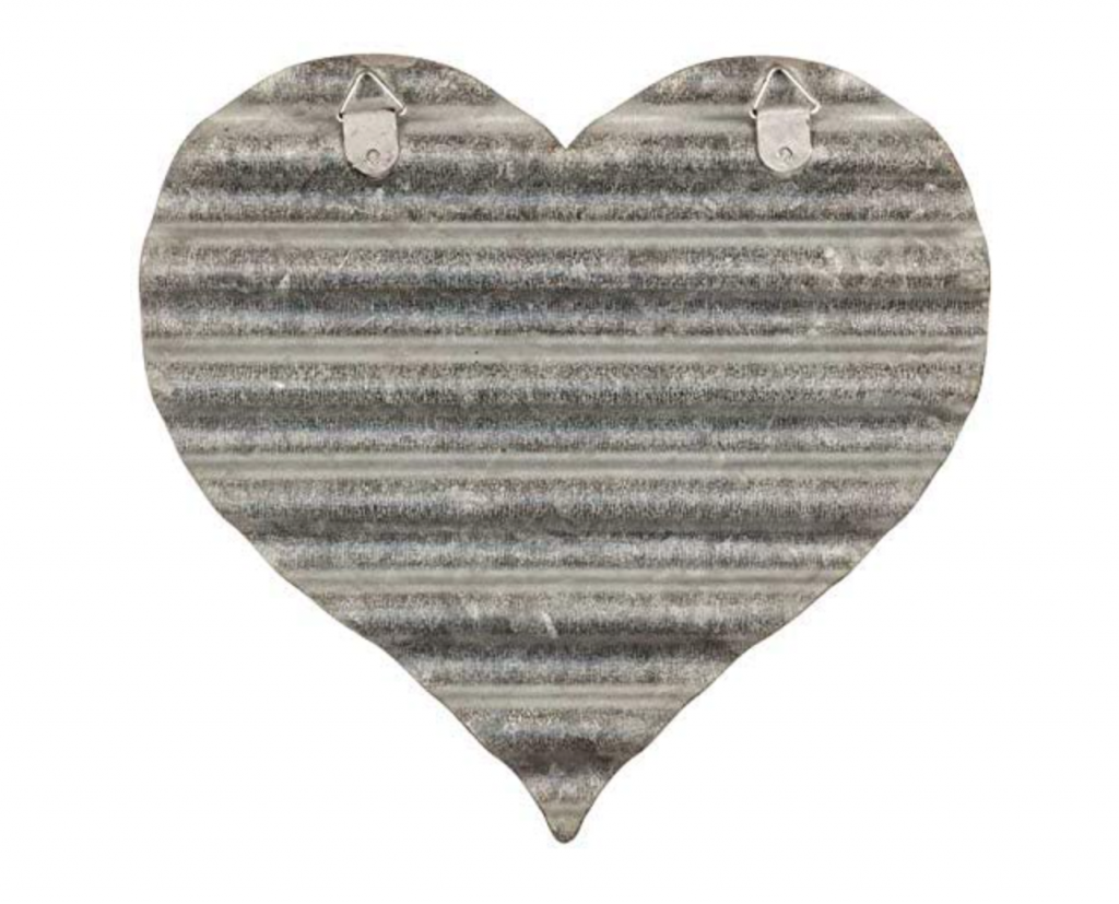 Small Corrugated Galvanized Metal Heart Wall Decor - Crafty Crocodile