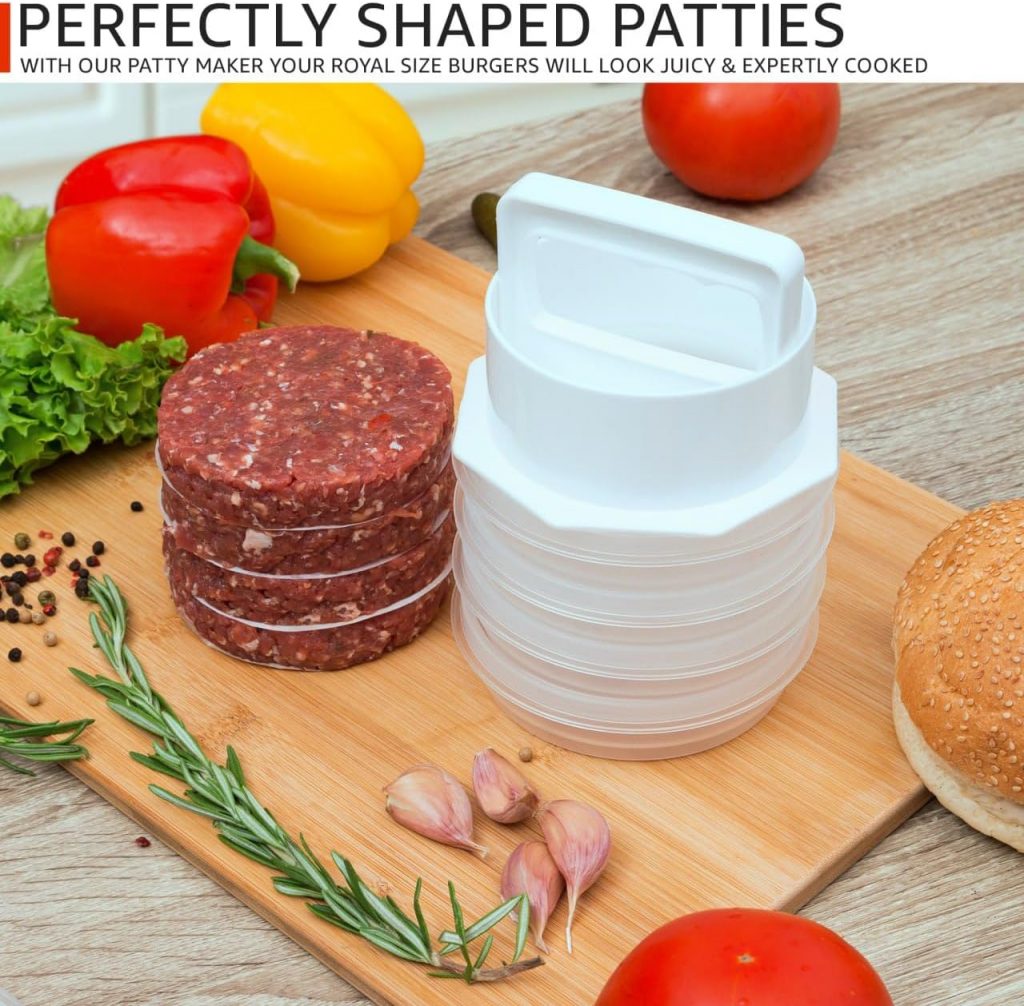 Mission Gallery Hamburger Press Patty Maker - 4 in1 Burger Mold Patty ...