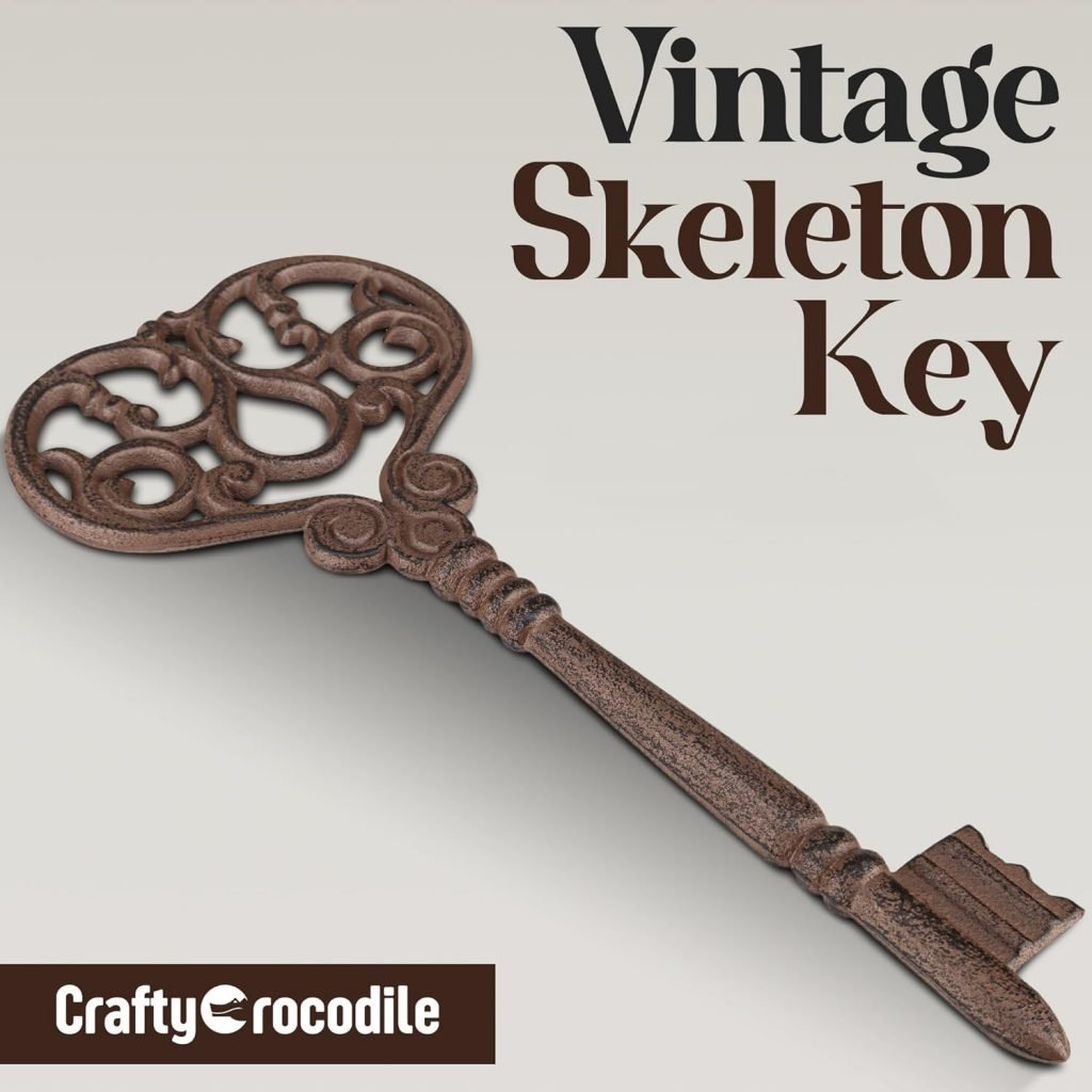 Large Cast Iron Skeleton Key - Rustic Wall Art Home Decor - Crafty ...